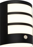 BRI 3795015 LED nabíjecí nástěnné svítidlo, venkovní, pohybové čidlo, soumrakový senzor, IP44, černá - BRILONER
