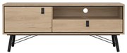 TV stolek v dekoru dubu v přírodní barvě 150x60x40 cm Ry – Tvilum