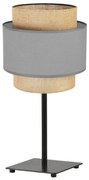 Stolní lampa Boho, 1x jutové/šedé textilní stínítko