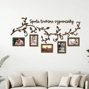 dřevo života Dřevěný fotorámeček SPOLU TVOŘÍME VZPOMÍNKY Zvolte barvu dekoru: Ořech, Velikost fotografie: 10x15