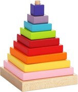 Dřevěné kostky cubika 13357 barevná pyramida