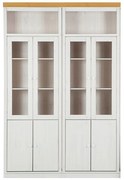 Bílá vitrína z borovicového dřeva 148x223 cm Anita – Støraa