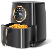 Aigostar B.V. Aigostar - Horkovzdušná fritéza 1400W/230V 4,2l černá B30202AV5