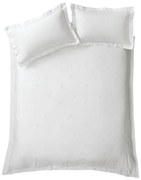 Bílé bavlněné povlečení na dvoulůžko 200x200 cm Lottie Floral Embroidery – Bianca