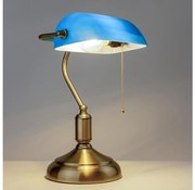 Brilagi - Stolní lampa BANK OFFICE 1xE27/60W/230V mosaz/modrá
