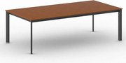 Jednací kancelářský stůl PRIMO INVITATION, 240x120 cm, černá podnož, třešeň