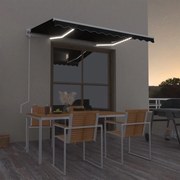 Automatická markýza LED a senzor větru 300 x 250 cm antracitová 3068874