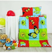 Povlečení dětské bavlněné zvířátka modré EMI, Standardní set jednolůžko obsahuje 1x 140x200 + 1x 70x90