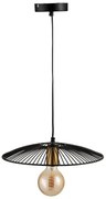 Černé kovové stropní světlo Line small - Ø 35*85 cm