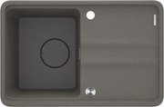 Deante Momi, 1-komorový granitový dřez 670x440x230 mm s úsporným sifonem, antracitová metalíza, DEA-ZKM_T11A