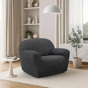 Super strečové potahy  RUBINIA antracitová křeslo (š. 70 - 110 cm)