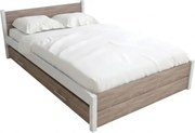 EB Postel z masivu IRIS DOUBLE - 180×200 cm Bílá/DUB LANÝŽ