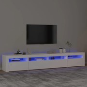 TV skříňka s LED osvětlením bílá 240x35x40 cm