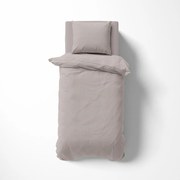 Detexpol Bavlněné povlečení 140x200 béžové jednobarevné pruhované damaškové povlečení 1 cm Pure