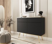 Piaski komoda ORO KSZ107 MDF Barva: černá/ černé nohy