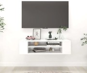 Závěsná TV skříňka bílá 100 x 30 x 26,5 cm dřevotříska