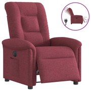 Elektrické polohovací křeslo vínové textil 3303237