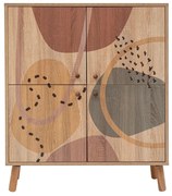 Skříňka v dekoru dubu v přírodní barvě 95x111 cm Multilux – Kalune Design