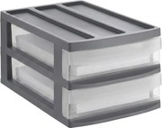 DUO M - Box se 2 zásuvkami (A4), úložný box vysunovací, antracit, Rotho SYSTEMIX