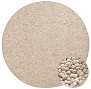 Světle hnědý kulatý koberec ø 133 cm Wolly – BT Carpet