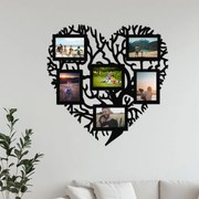dřevo života Dřevěný fotorámeček Srdcový strom II Zvolte barvu dekoru: Černá, Zvolte velikost fotografie (cm): 13x18