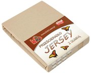 Jersey prostěradlo s gumičkou 140x200 béžová 009 tloušťka 150g/m2 KARO