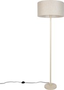 Japandi stojací lampa béžová se světle hnědým stínidlem 50 cm - Simplo