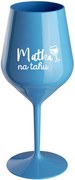 MATKA NA TAHU - modrá nerozbitná sklenice na víno 470 ml
