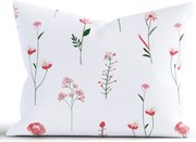 MK Lůžkoviny Bavlněný povlak na polštář Renforcé 70 x 90 cm - Vlčí máky bílé