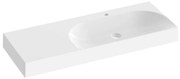 Ravak Lite - Umyvadlo 120x45 cm, bez přepadu, otvor pro baterii, bílá XJXL1212000