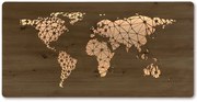 Li-Go "Mapa světa" světelný obraz 230V 120x60cm provedení povrchu: dub světlý