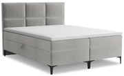Světle šedá boxspring postel s úložným prostorem 160x200 cm Pakalana – Makamii