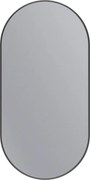 Erga Oval, oválné zrcadlo 45x90cm, černý rám, ERG-V01-OVAL-4590-BK