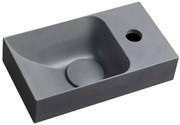 Sapho Small - Umývátko, 31x17 cm, bez přepadu, otvor pro baterii vpravo, šedá PK30517