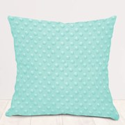 Biante Dětský povlak na polštář Minky TOP 3D puntíky MKP-055 Světle mintový 40 x 60 cm