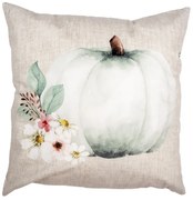 Béžovo-šedý povlak na polštář s dýní a květy Country Style Pumpkin - 45*45 cm