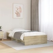 Rám postele bez matrace dub sonoma 100x200 cm kompozitní dřevo 3295669