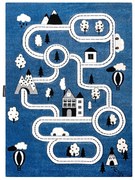 Dywany Łuszczów, Dětský kusový koberec Petit Town streets blue, 160x220, modrá, dětský pokoj