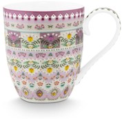 Pip Studio Lily &amp; Lotus hrnek XL 440ml, lila (Porcelánový hrnek)