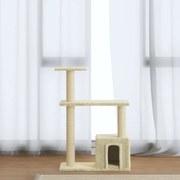 Škrabadlo pro kočky se sisalovými sloupky krémové 70 cm 171433