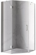 BPS-koupelny Pětiúhelníkový sprchový kout HYD-PK10C 100x100 chrom/transparent - bez vaničky