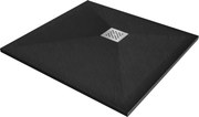Mexen Stone+ kompozitní čtvercový sprchový kout 70 x 70 cm, černý - 44707070