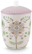Pip Studio Lily & Lotus skladovací dóza 1,5l, bílá (porcelánová dóza)