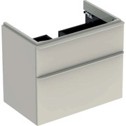 Geberit Smyle Square - Umyvadlová skříňka, 73x47x62 cm, 2 zásuvky, pískově šedá 500.353.JL.1
