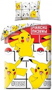 Bavlněné ložní povlečení Pokémon Pikachu No. 025 - 100% bavlna - 70 x 90 cm + 140 x 200 cm