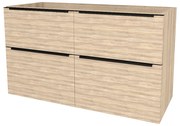 Mereo Mereo, Mailo, koupelnová skříňka 121 cm, černé madlo, Multidecor, CN593SBBLE1