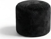 Sablio Taburet Circle SOFTY - Midnight Black - 38x48 cm