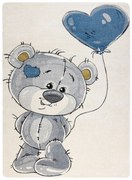 Dywany Łuszczów, Dětský kusový koberec Petit E1593 Teddy bear cream, 140x190, šedá, dětský pokoj
