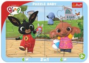 Puzzle deskové 2v1 Králíček Bing 10 dílků 33x23cm ve fólii 24m+