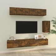 6dílný set TV skříněk kouřový dub kompozitní dřevo 3114619